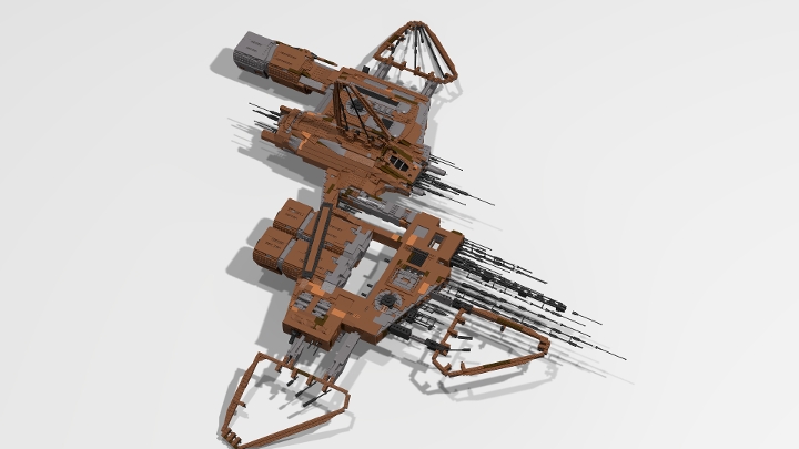 Minmatar Frigate UCS from BrickLink Studio [BrickLink]