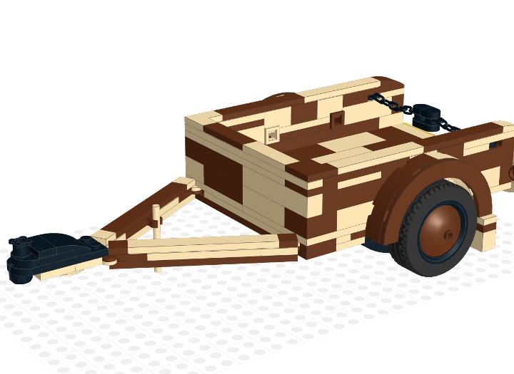 Large Box Trailer (Desert Camouflage) from BrickLink Studio [BrickLink]