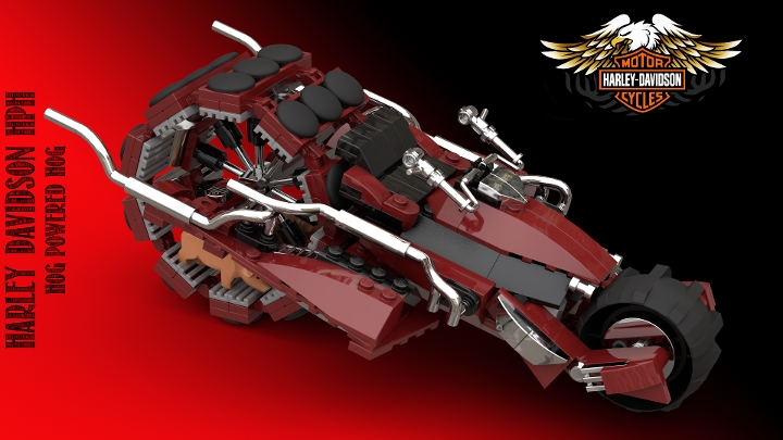 Harlet Davidson HPH (Hog Powered Hog) from BrickLink Studio [BrickLink]