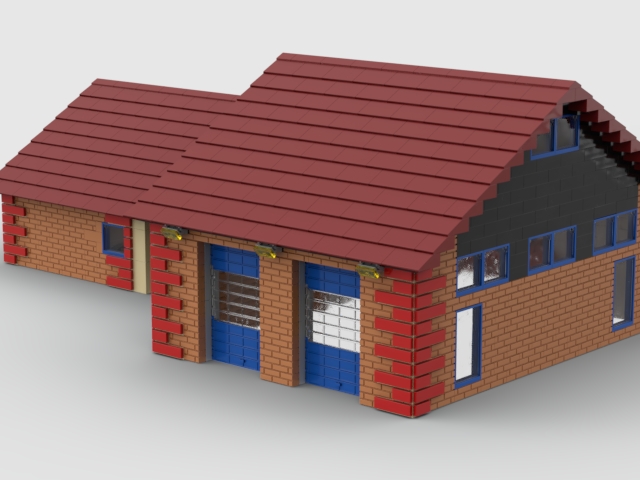 Dörfliches Feuerwehrhaus / Village fire house from BrickLink Studio ...