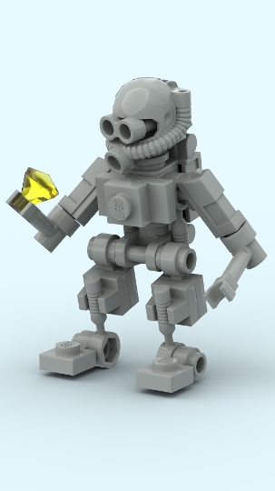 Gray Mini Robot from BrickLink Studio [BrickLink]