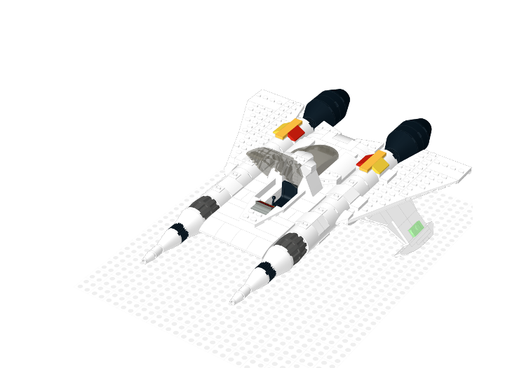 Buck Rogers Starfighter from BrickLink Studio [BrickLink]