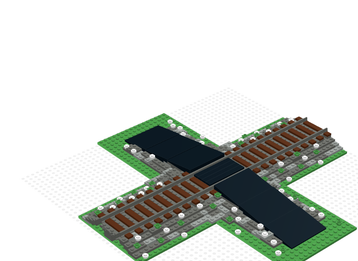 railway crossing from BrickLink Studio [BrickLink]