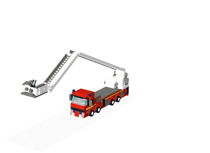 LFB Bronto Skylift Volvo FL10 Fire engine from BrickLink Studio [BrickLink]