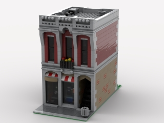 Modular Old Style Bank from BrickLink Studio [BrickLink]