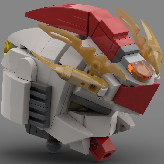 custom gundam head from BrickLink Studio [BrickLink]