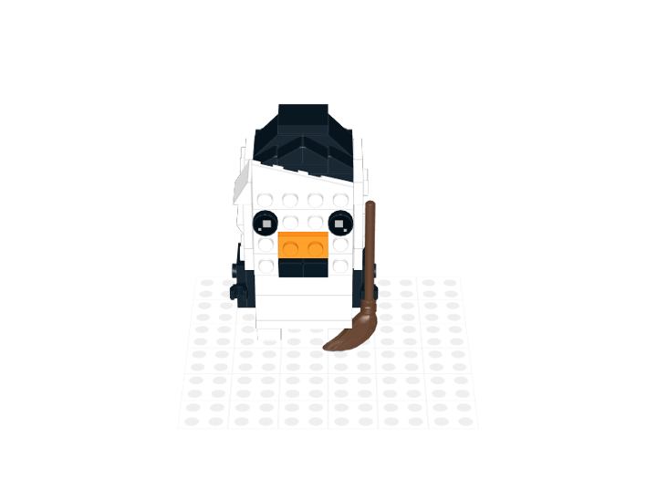 Snowman brickhead from BrickLink Studio [BrickLink]