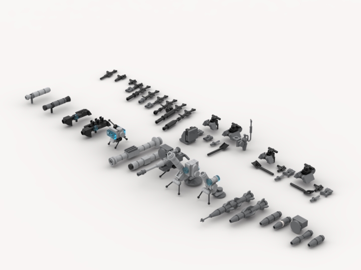 futuristic Infantry Equipment/weapons from BrickLink Studio [BrickLink]