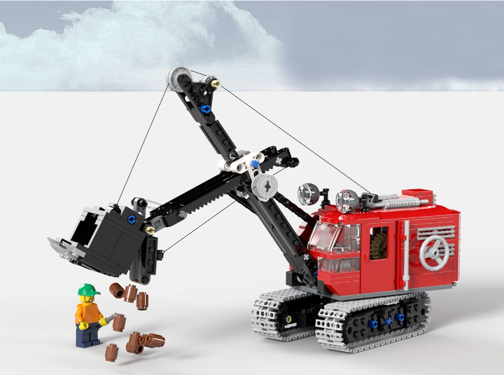 Red Cable Shovel from BrickLink Studio [BrickLink]
