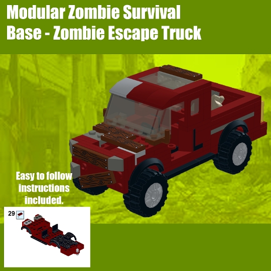 Modular Zombie Survival Base - Zombie Escape Truck from BrickLink ...