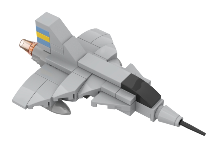 Saab JAS-39 Gripen (Micro) from BrickLink Studio [BrickLink]