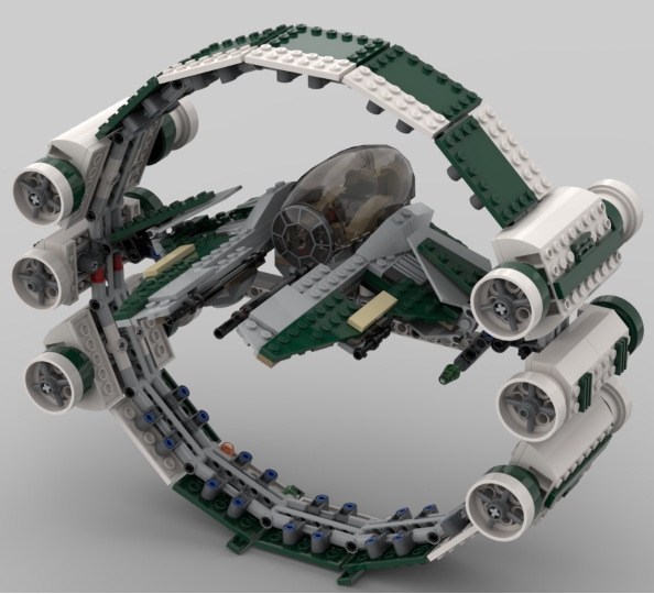 Anakin's Interceptor w/ Hyperdrive Ring from BrickLink Studio [BrickLink]