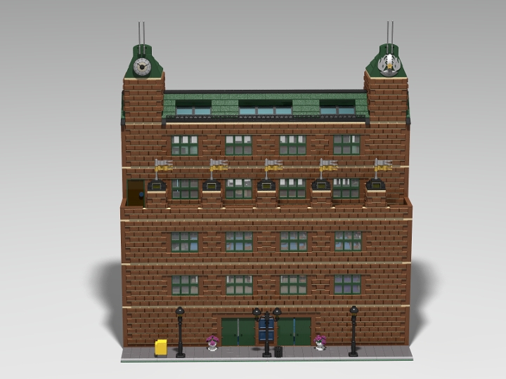 Storage with Brick Facade reused as Office Building from BrickLink ...