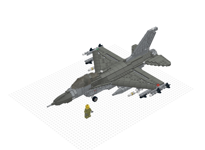 F-16C Fighting Falcon (Digital) from BrickLink Studio [BrickLink]