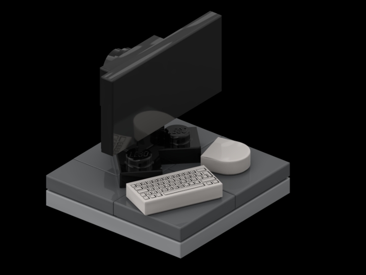 Desktop Computer ornament from BrickLink Studio [BrickLink]