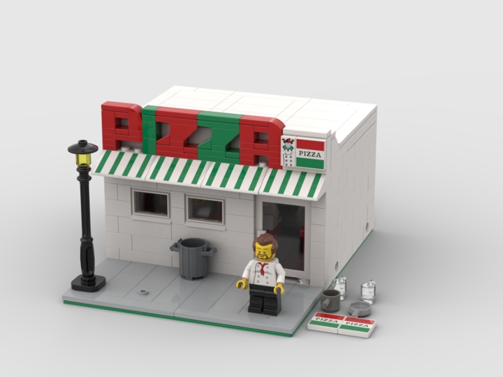 "The Block" - Pizzeria from BrickLink Studio [BrickLink]
