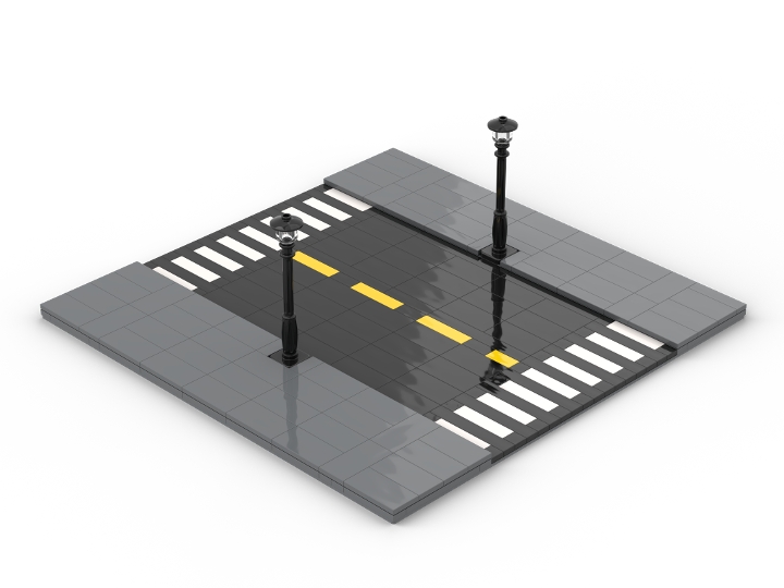 LEGO City Road with two crossing from BrickLink Studio [BrickLink]
