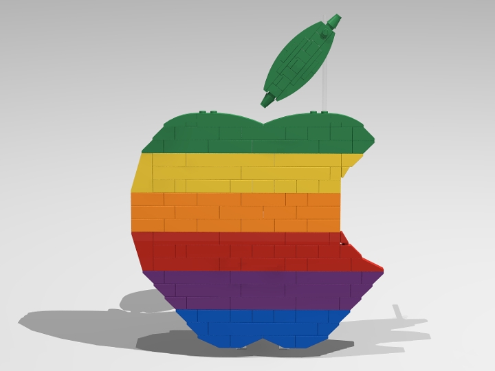 Apple Logo with stand from BrickLink Studio [BrickLink]