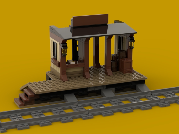 Wild West Train Station from BrickLink Studio [BrickLink]