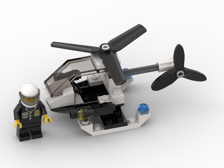 4991 Police Helicopter from BrickLink Studio [BrickLink]