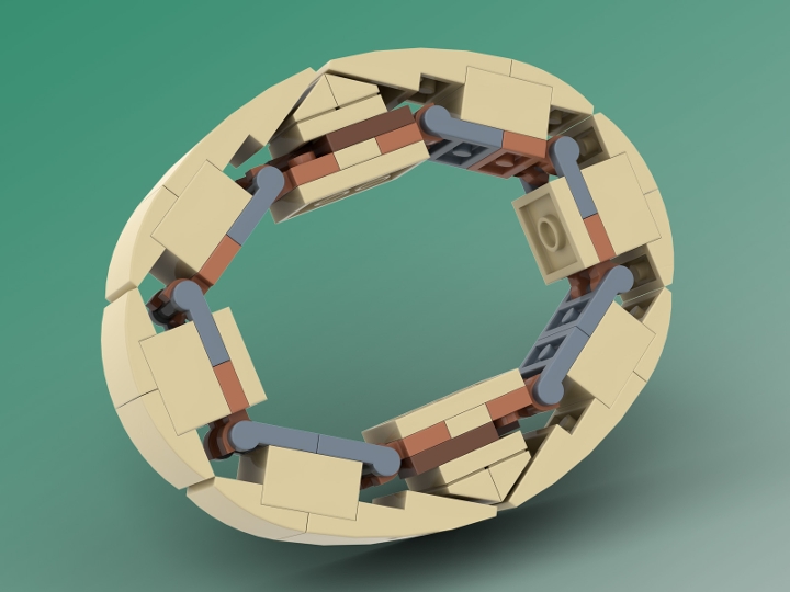 Oval With 4x4 hole by Filler Brick from BrickLink Studio [BrickLink]