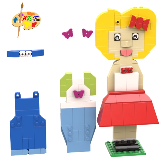 Lego Paper Doll from BrickLink Studio [BrickLink]