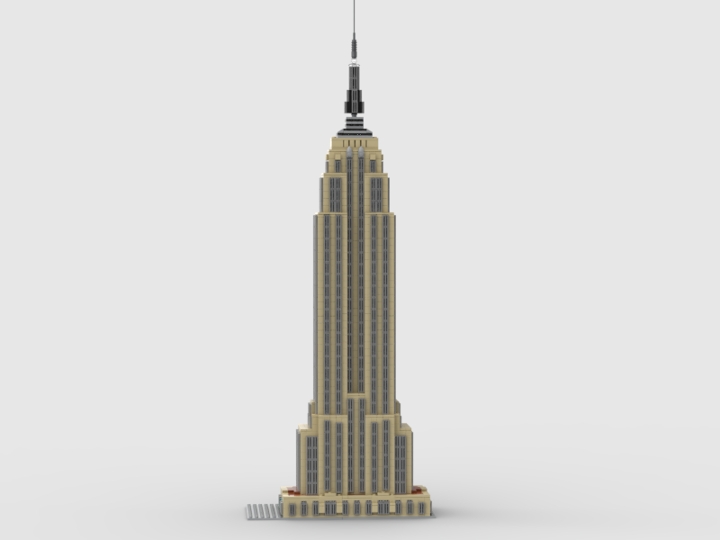 Empire State Building at 1.650th scale from BrickLink Studio [BrickLink]