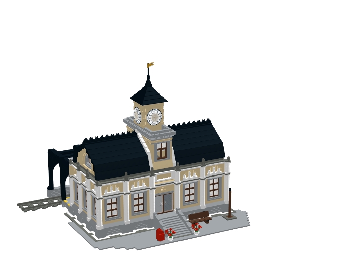 Trainstation from BrickLink Studio [BrickLink]