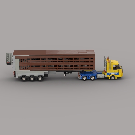 Australia cattle truck with cows from BrickLink Studio [BrickLink]
