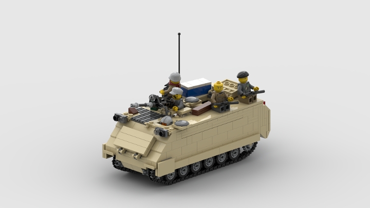 M113 Gavin Extended (Tan) (v1.1) from BrickLink Studio [BrickLink]