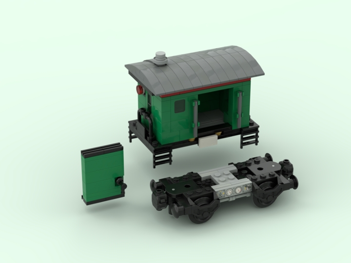 little baggage wagon (with instructions) from BrickLink Studio [BrickLink]