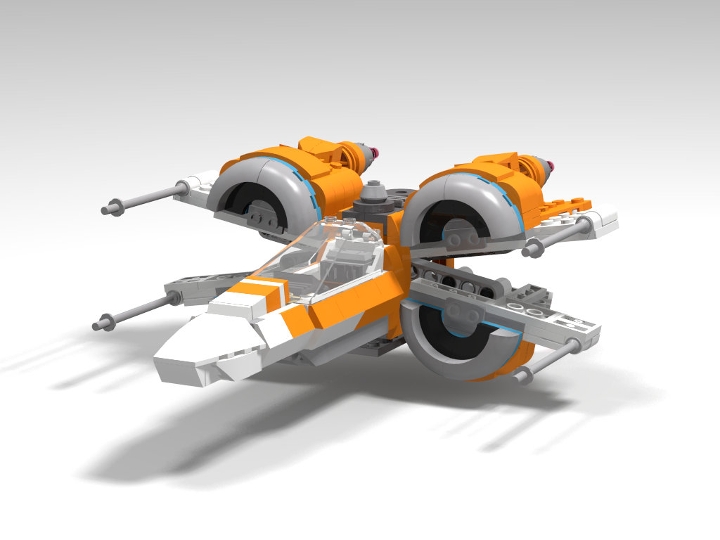 Chibi X-wing T70 Orange from BrickLink Studio [BrickLink]