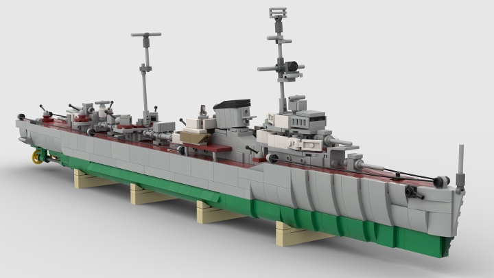 Project 7 Destroyer 1942 `Gremyashchy` from BrickLink Studio [BrickLink]