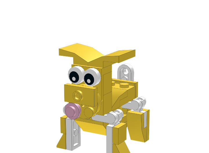 Animal with 4 legs, 2 ears, tail, head from BrickLink Studio [BrickLink]