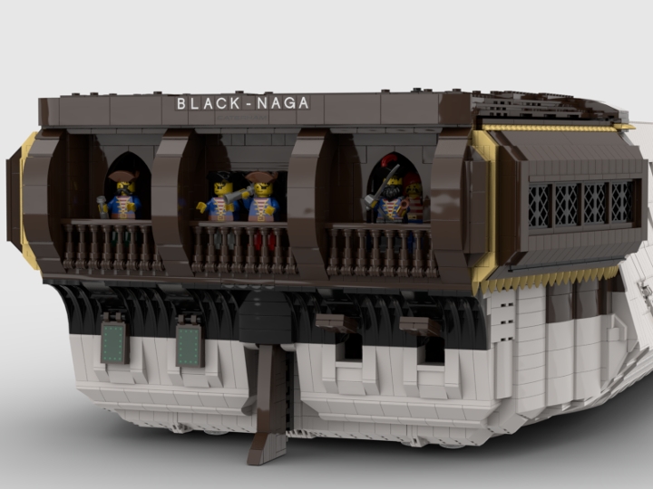 Back Stern Section H Stairs from BrickLink Studio [BrickLink]