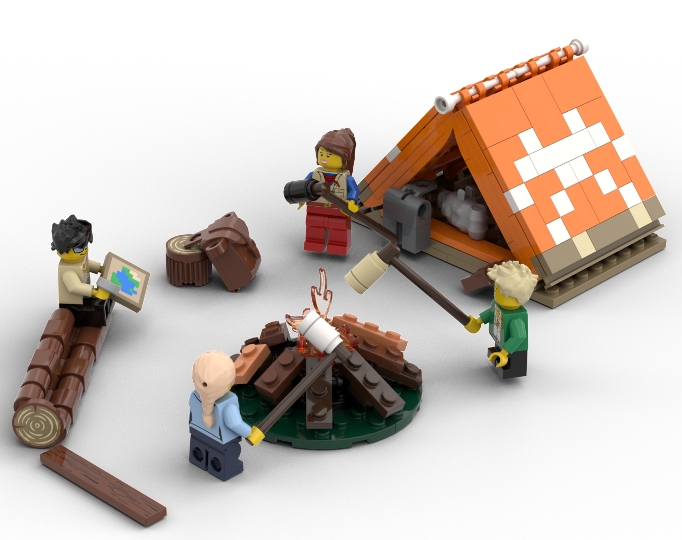 Campsite with Marshmallows from BrickLink Studio [BrickLink]