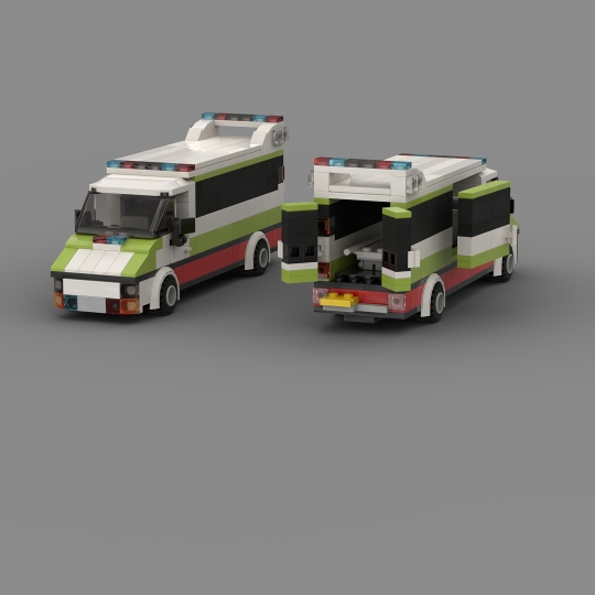Custom Queensland ambulance from BrickLink Studio [BrickLink]
