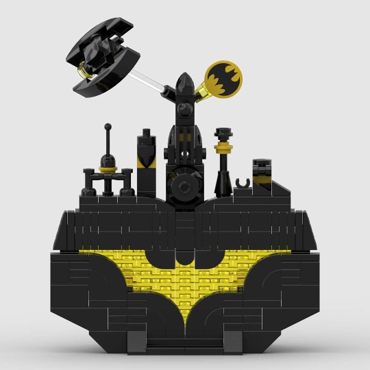 Batman Logo - Gotham Skyline - Bat Signal from BrickLink Studio [BrickLink]