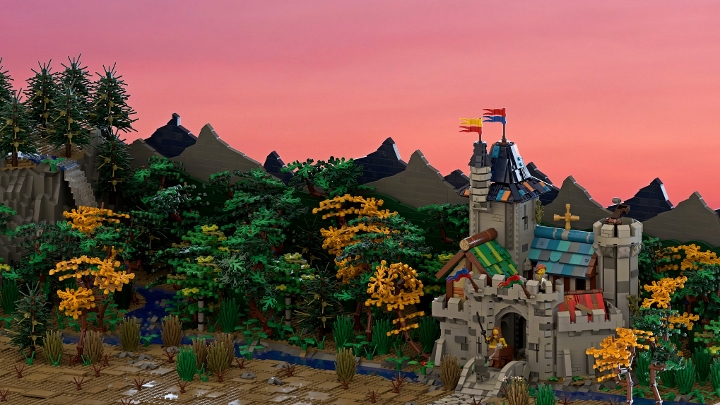 Fantasy Castle Scene from BrickLink Studio [BrickLink]