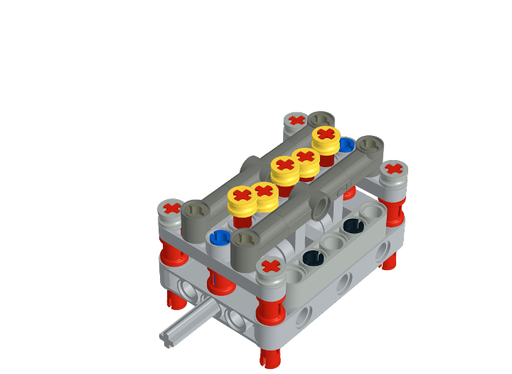 Mini inline-five engine from BrickLink Studio [BrickLink]