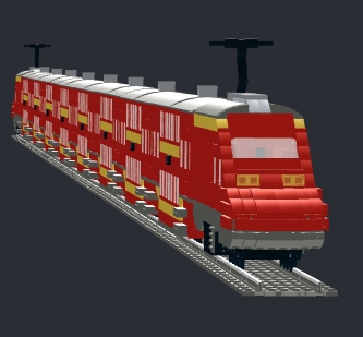 Double-decker high-speed train from BrickLink Studio [BrickLink]