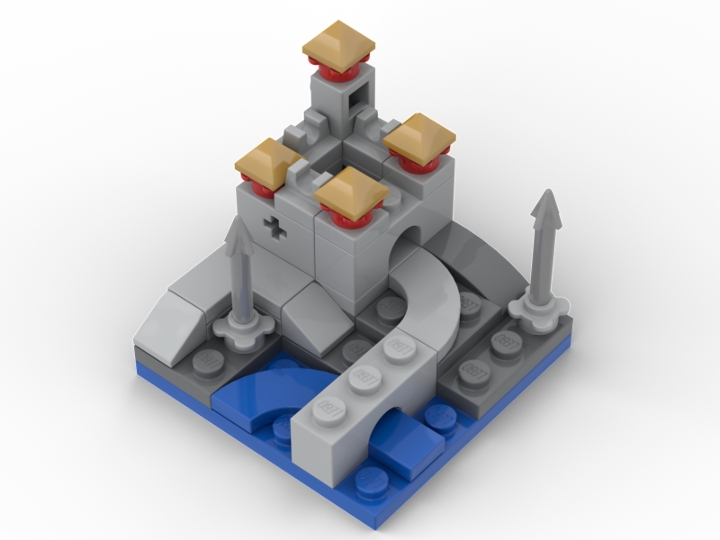 Brick Cube 13 - Medieval Castle from BrickLink Studio [BrickLink]
