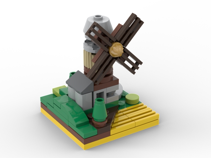 Brick Cube 15 - Windmill from BrickLink Studio [BrickLink]