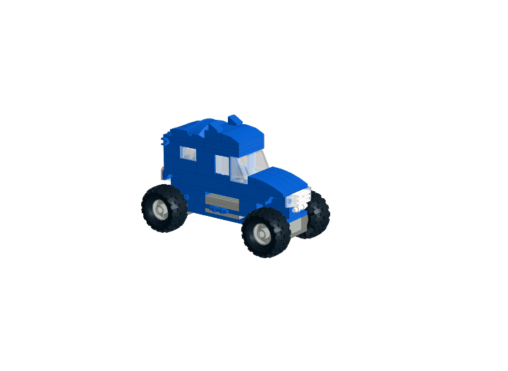 Blue Monster Truck from BrickLink Studio [BrickLink]