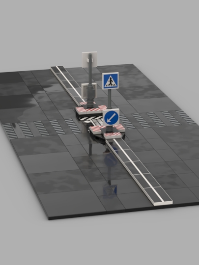 Pedestrian crossing from BrickLink Studio [BrickLink]