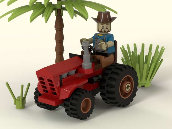 a red Tractor from BrickLink Studio [BrickLink]