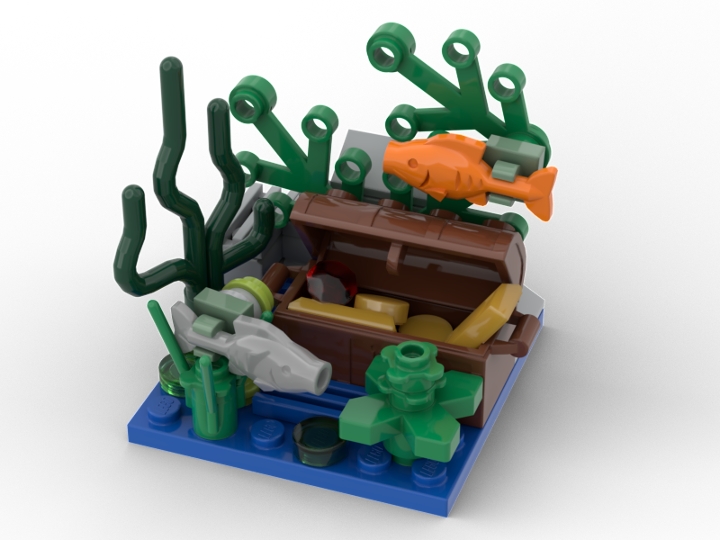 Brick Cubes - Underwater Treasure from BrickLink Studio [BrickLink]
