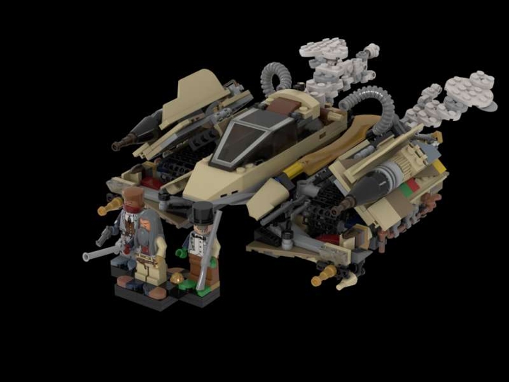 Custom steampunk speeder from BrickLink Studio [BrickLink]