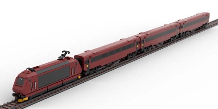 NSB Express Train (NSB El18/B7) from BrickLink Studio [BrickLink]