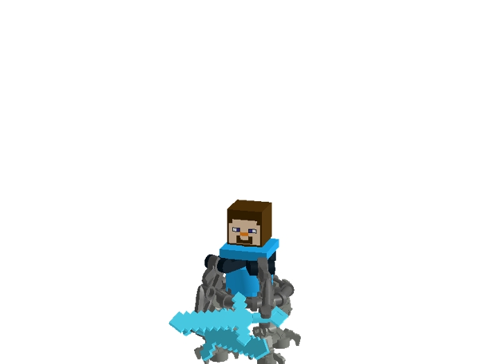 Mecha Steve (Minifigure) from BrickLink Studio [BrickLink]